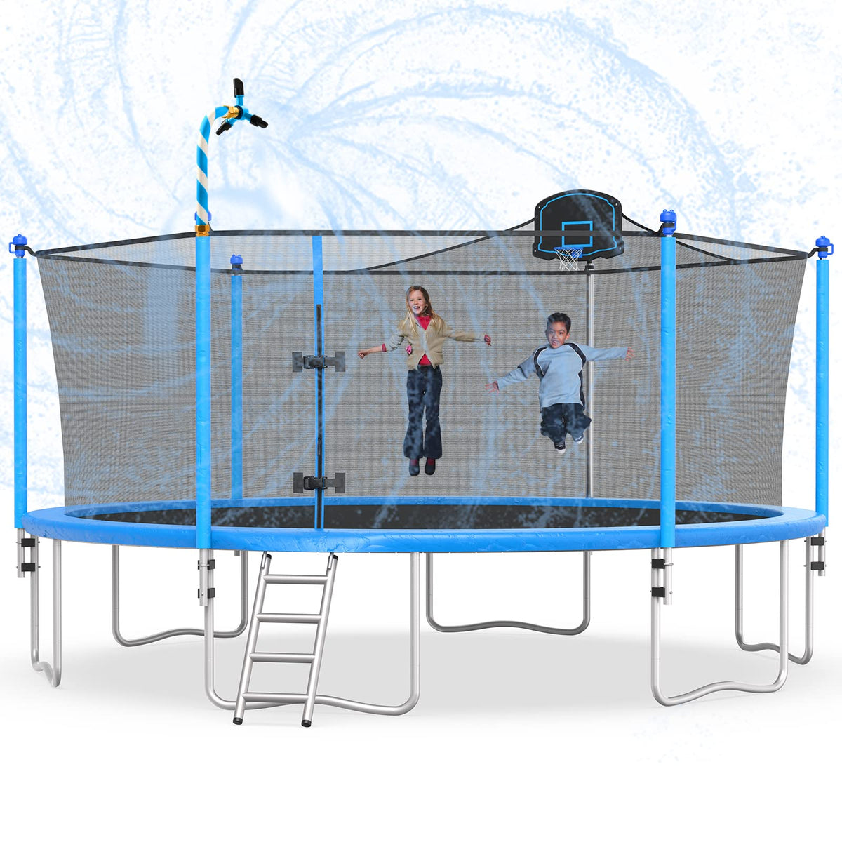 Trampoline 16FT 15FT 14FT 12FT Trampoline with Enclosure Net and Ladde ...